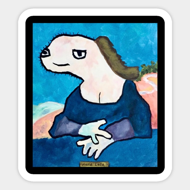 Mona Lisamuna Lesa Mona Lisa Sticker Teepublic
